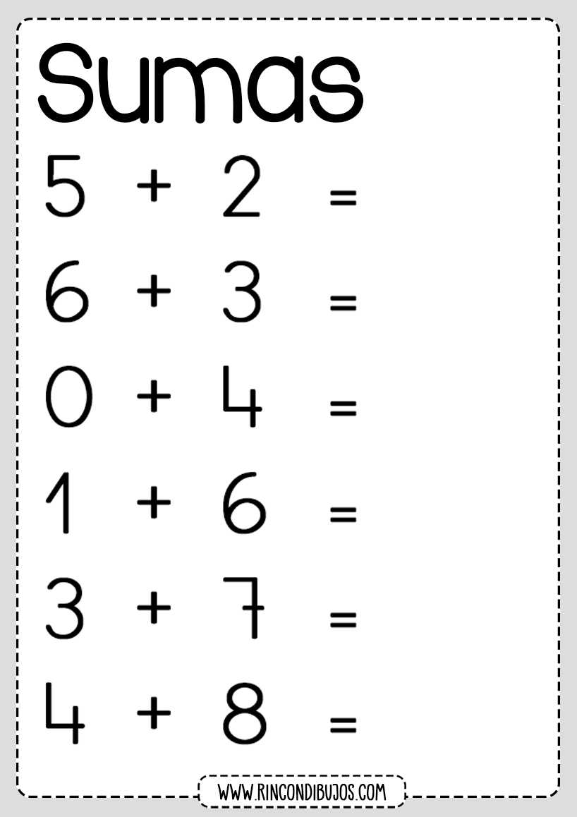 Aprender A Sumar Calculo Mental Rincon Dibujos