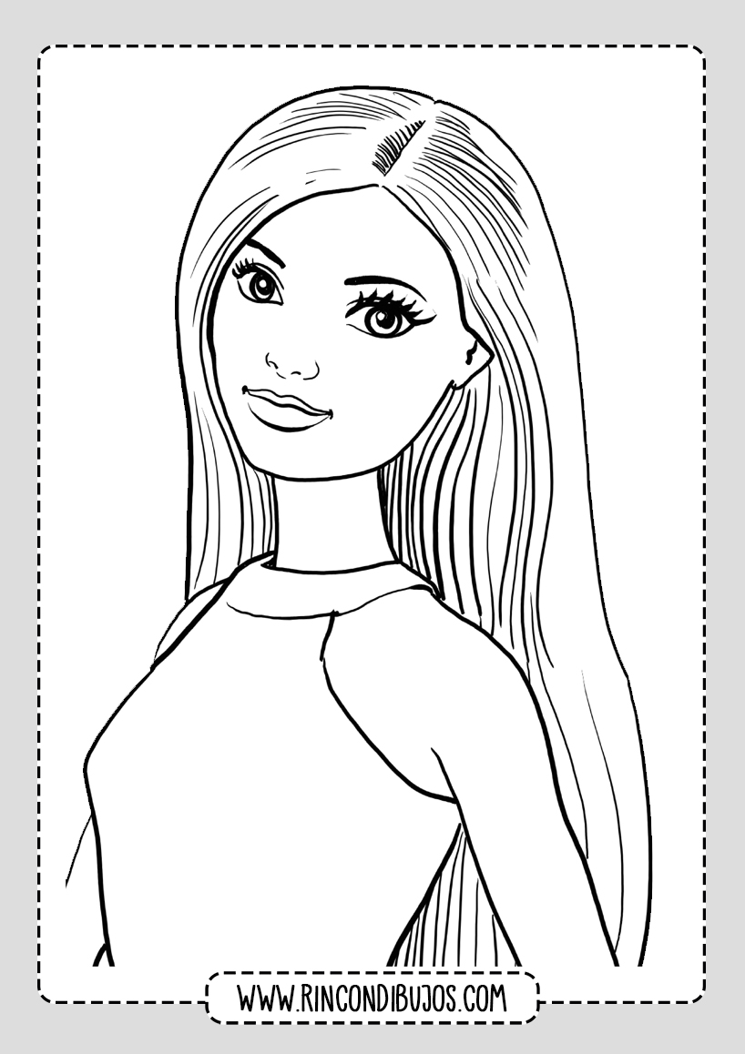 Dibujo Chica guapa para colorear - Rincon Dibujos Dibujo Chica guapa para colorear - Rincon Dibujos